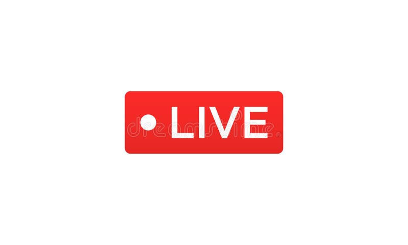 Live Icon On White Background Live Stream Video News Symbol Social