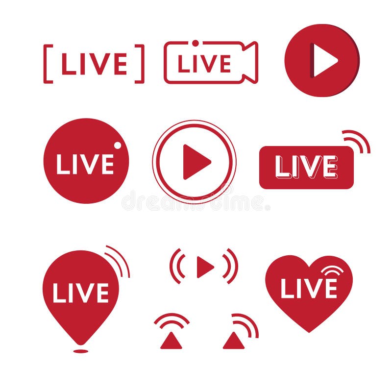 Live sign icon stock vector. Illustration of graphic - 269277626