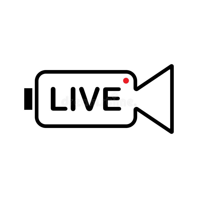 Live icon stock vector. Illustration of vector, emblem - 265738488