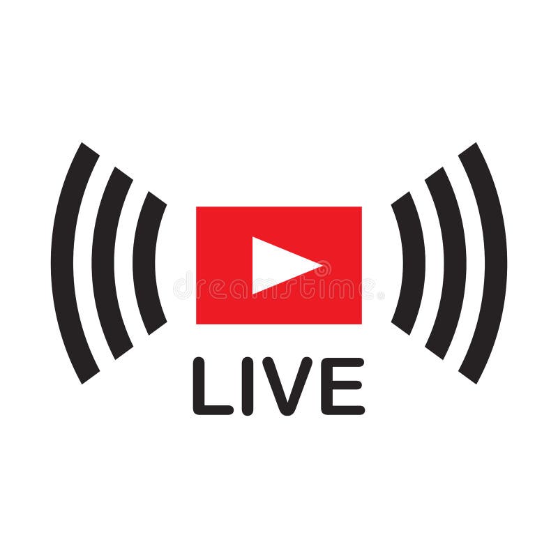 Live icon stock vector. Illustration of streaming, show - 265738492