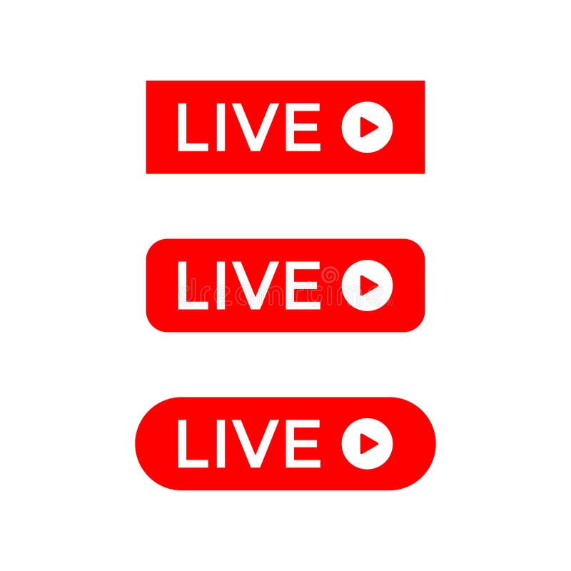 Live Icon Vector Set Collection Isolated on White Background Stock ...