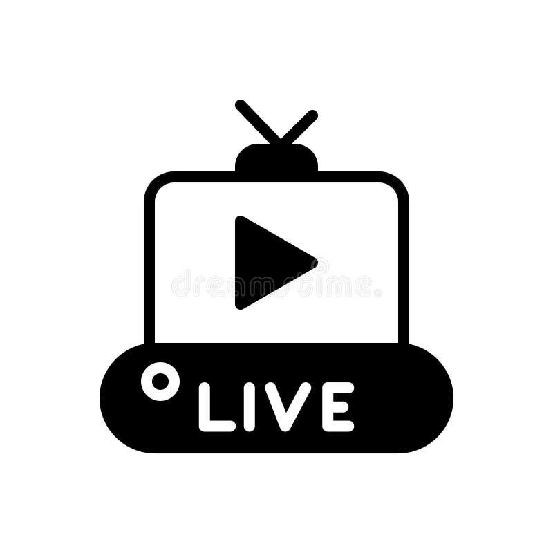 Red Black Live Stream Logo Icon Vector Design Symbol Stock Vector ...