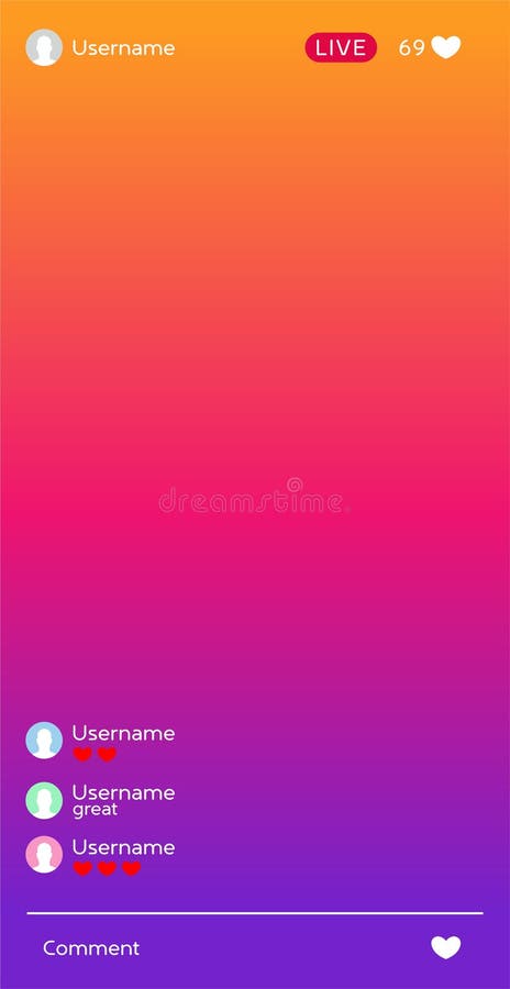 Live Instagram Template Designs Vector Stock Vector - Illustration of ...
