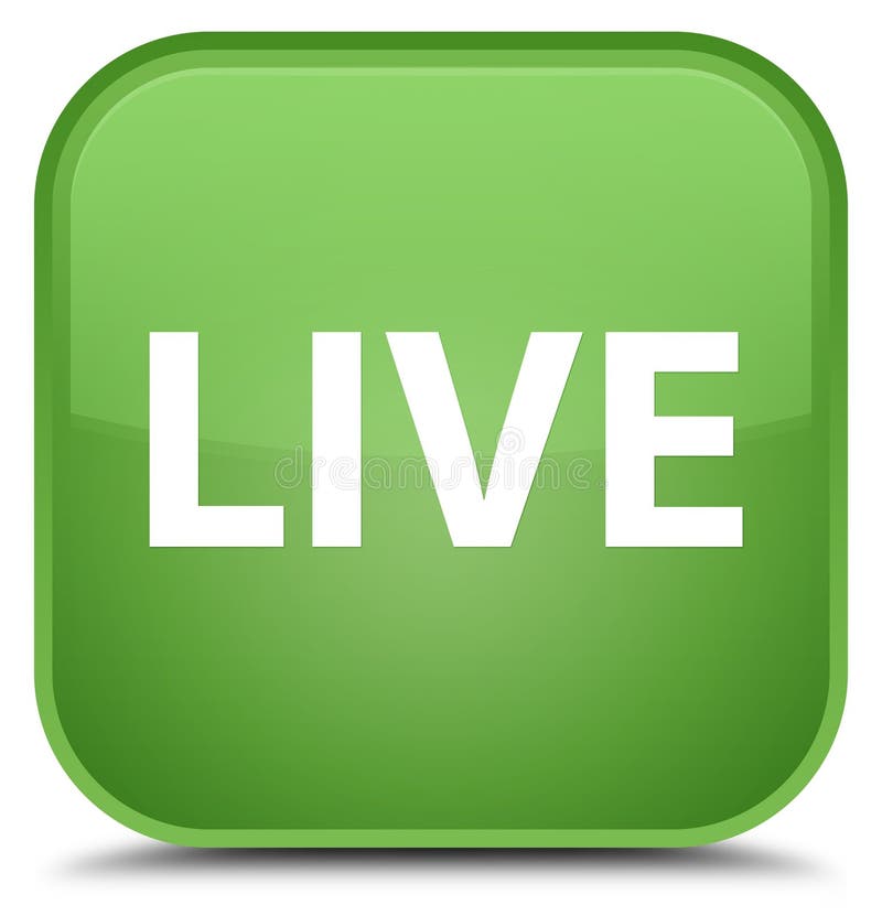 Live Special Soft Green Square Button Stock Illustration - Illustration ...
