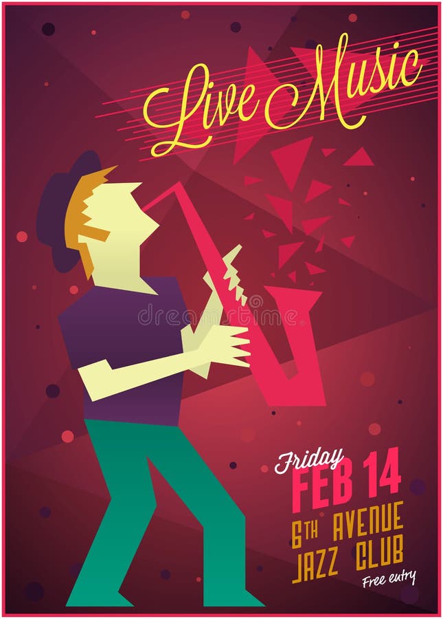 Live Jazz Logo Design Templates, Live Concert, Musical Festival Labels ...