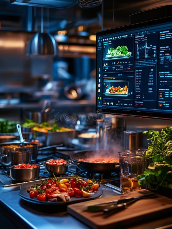 Live Kitchen Dashboard Displaying Culinary Operations and Efficiency ...