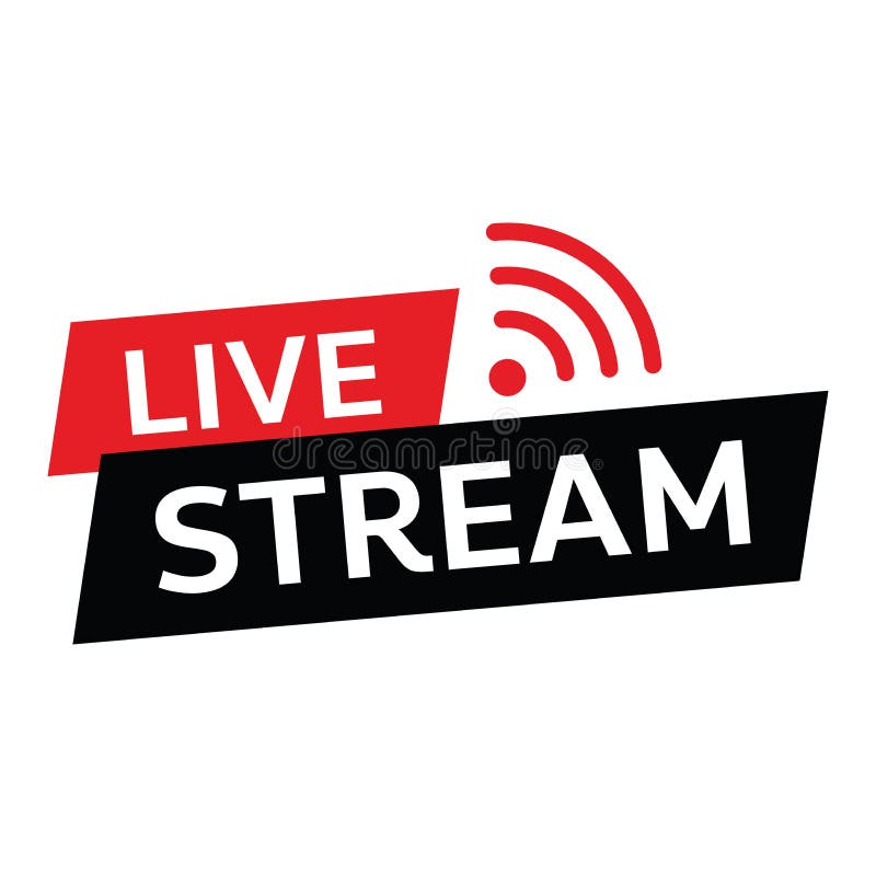 Live Stream Sign for Broadcasting, Live Icon for Streaming Stock Vector ...