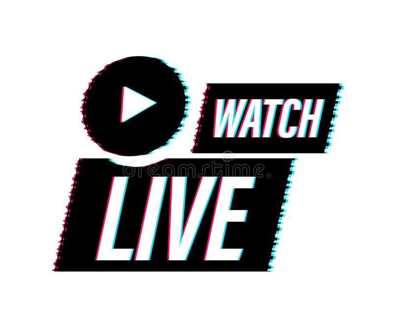 Live Match Logo. Glitch Icon. Stock Illustration. Stock Vector ...