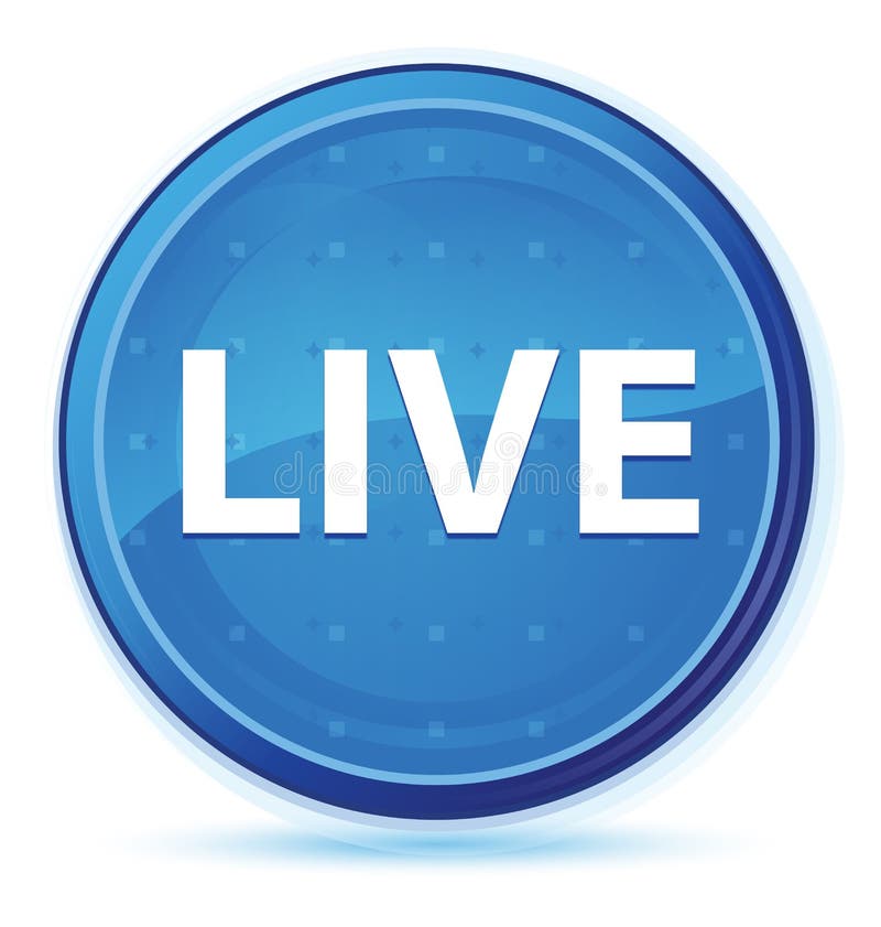 Live Tv Midnight Blue Prime Round Button Stock Vector - Illustration of ...