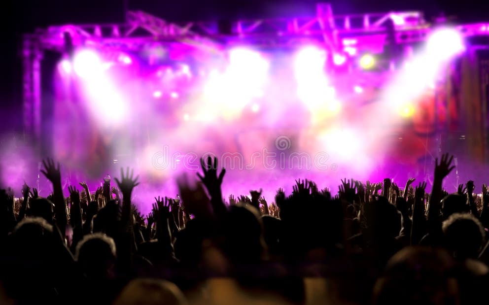 Live music background stock image. Image of crowd, rock - 36766505