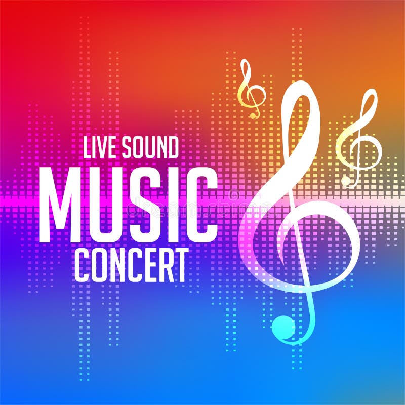 Live Music Concert Invitation Template Cover Design Stock Vector ...