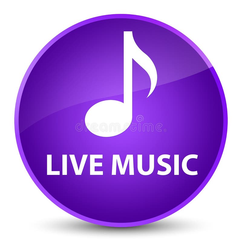 Live Music Elegant Purple Round Button Stock Illustration ...