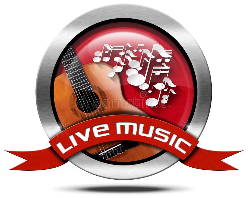 Live Music - Icono Del Metal Stock de ilustración - Ilustración de azul ...