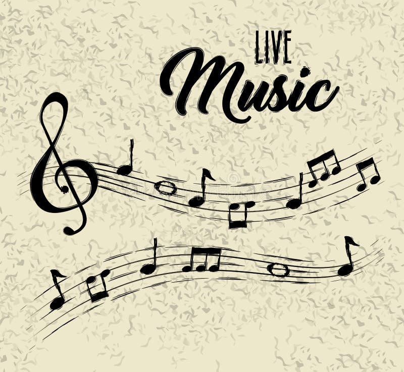 Live music notes patern stock vector. Illustration of concert - 121620283