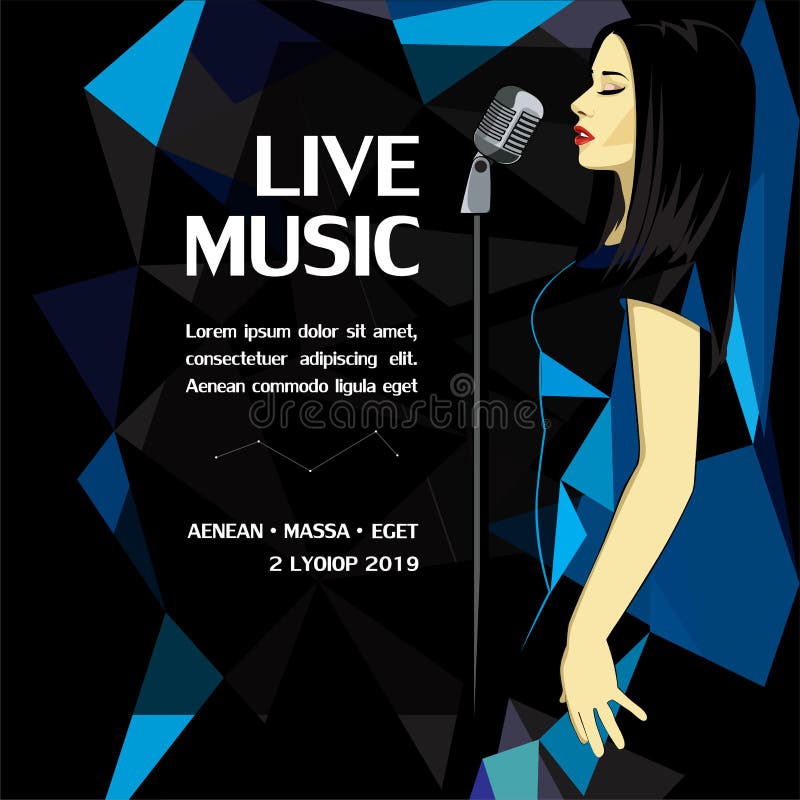 Live Music Party Advertising Poster Stock Vector - Illustration of ...