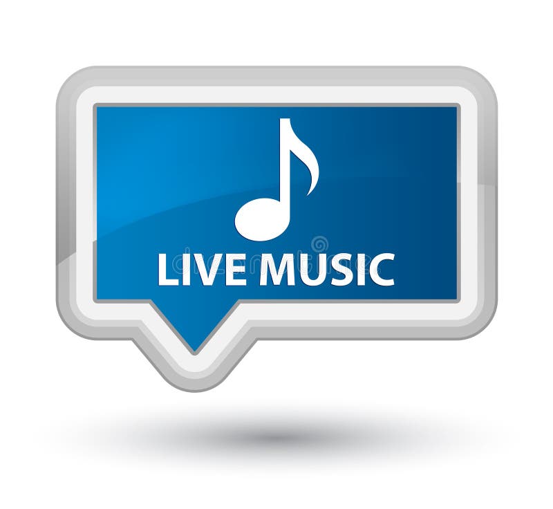 Live Music Prime Blue Banner Button Stock Illustration - Illustration ...