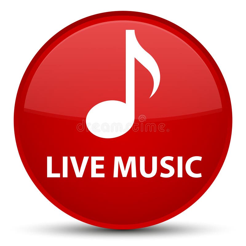 Music Special Red Round Button Stock Illustrations – 6 Music Special ...