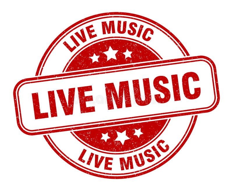 Live Music Stamp. Live Music Label. Round Grunge Sign Stock Vector ...