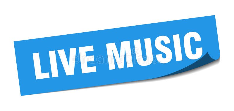 Live Music Sticker. Live Music Square Isolated Sign Stock Vector ...