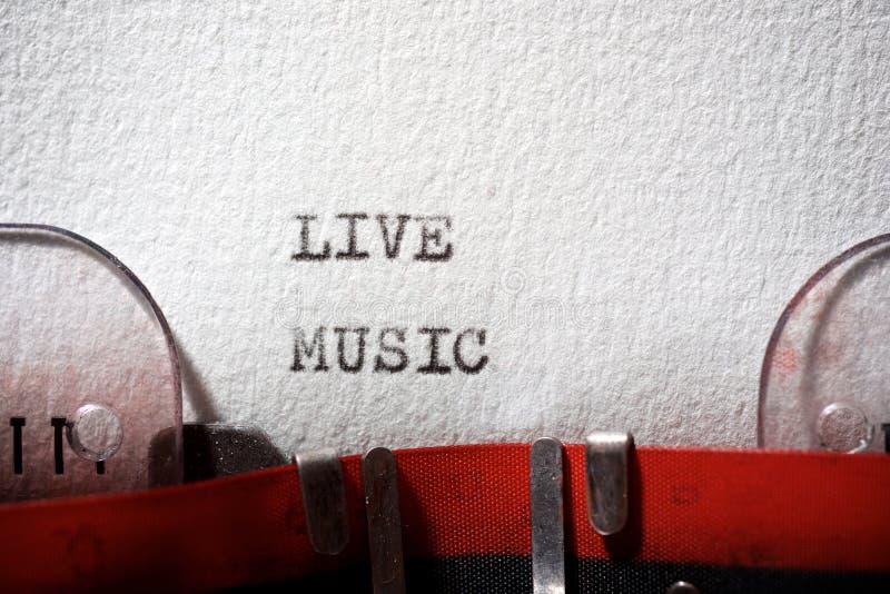 Live music text stock image. Image of typescript, musician - 274985607