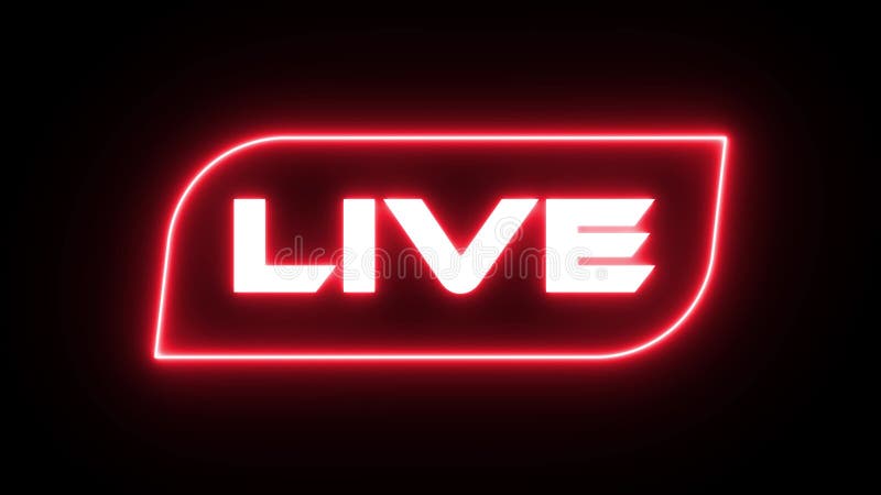 Live Neon Light Animation Live Streaming Online Watermark Live Live ...