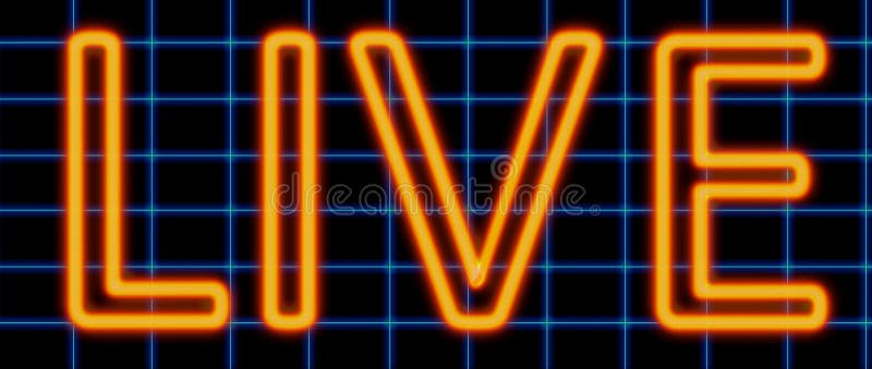 Live neon sign stock illustration. Illustration of design - 115968930