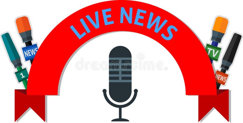 Live news stock vector. Illustration of newspaper, conference - 77996114