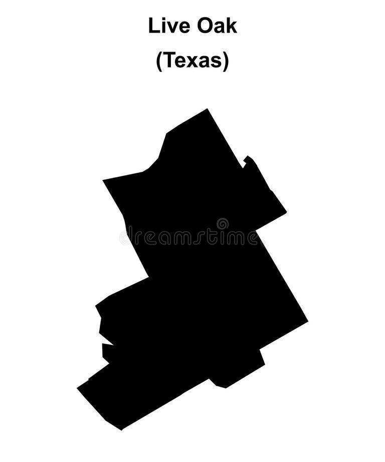 Live Oak Outline Map Stock Illustrations – 17 Live Oak Outline Map ...