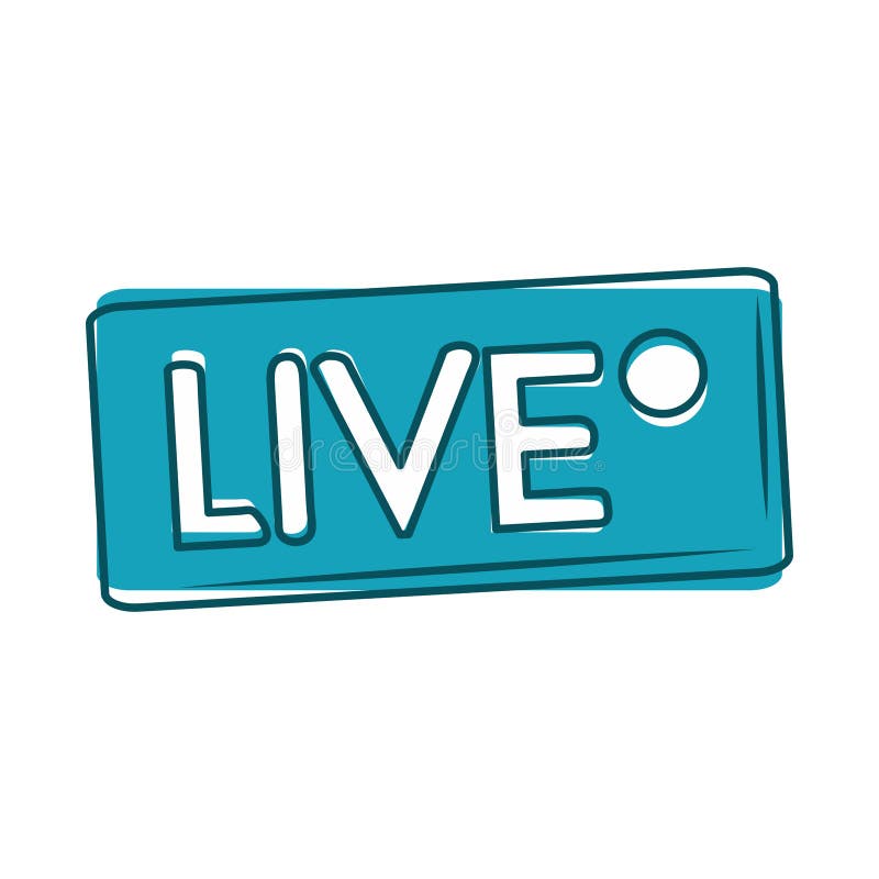 Live Online Streaming Program Blue Design Ilustración del Vector ...