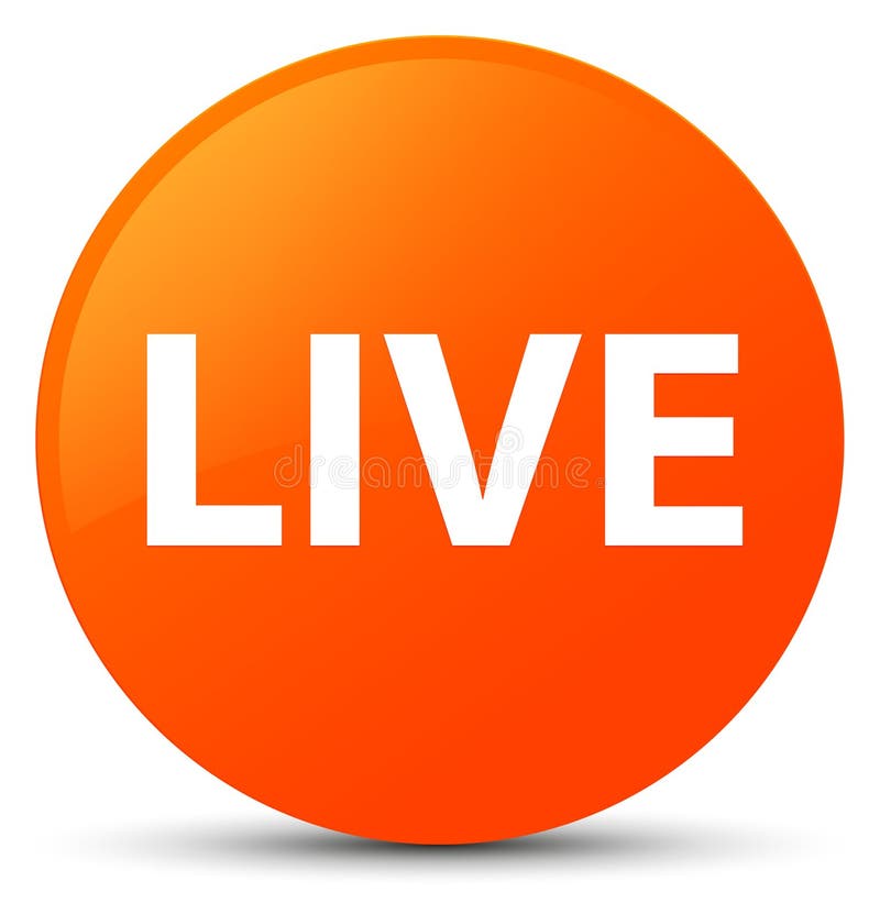 Live orange round button stock illustration. Illustration of orange ...