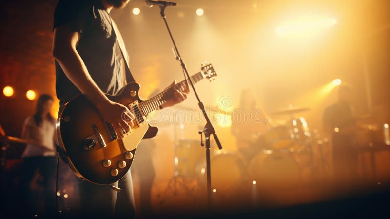 Live Performance: Music Band Rocks the Concert Stage. Generative Ai ...