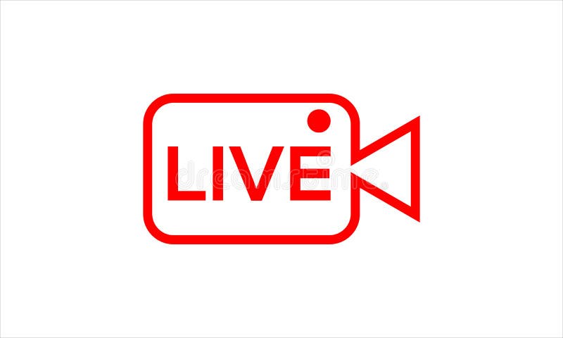 Live-pictogram Live Streaming-teken Vector Grafisch Minimaal Pictogram ...