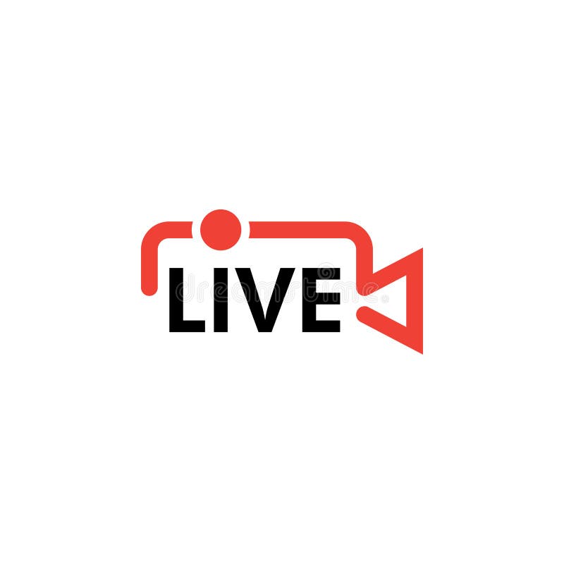 Live-pictogramvector Voor Streaming Video's Vector Illustratie ...