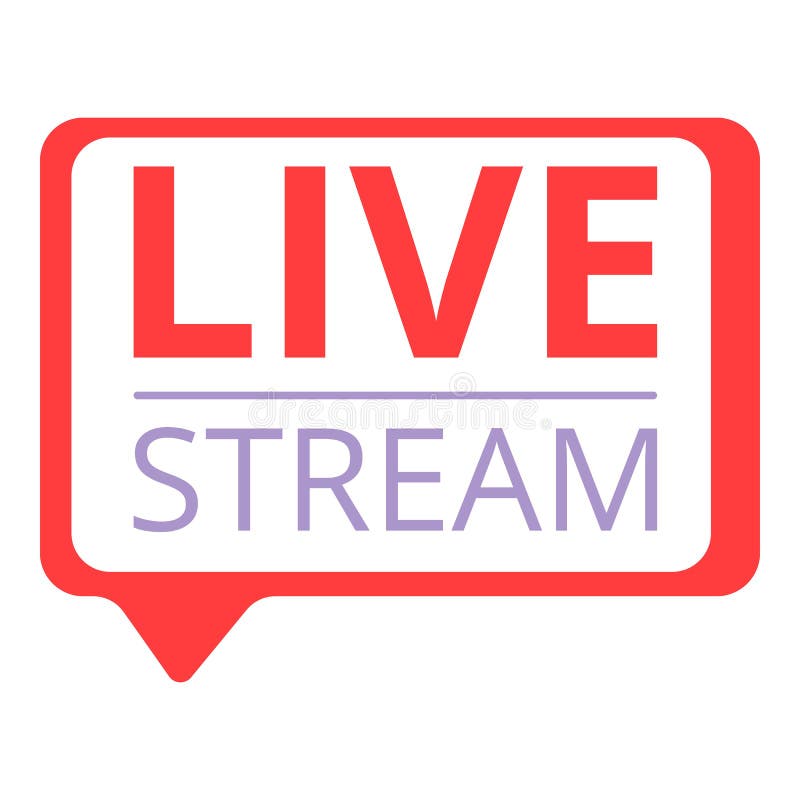 Live Play Stream Icon, Cartoon Style Stock Vector - Illustration of ...