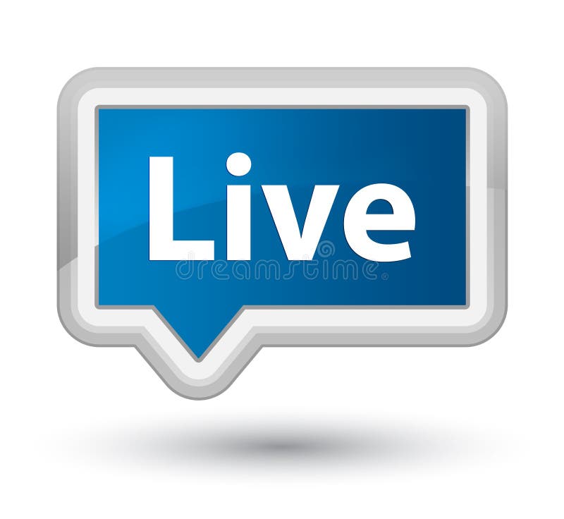 Live Prime Blue Banner Button Stock Illustration - Illustration of text ...