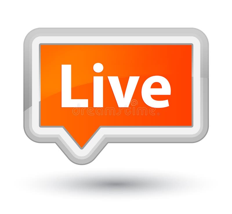 Live Prime Orange Banner Button Stock Illustration - Illustration of ...