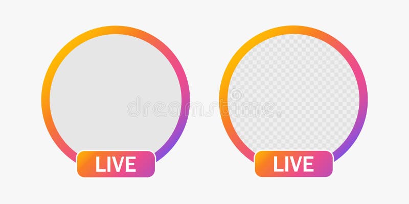 Live Profile Circle. Live Video Streaming, Colorful Gradient. Vector ...
