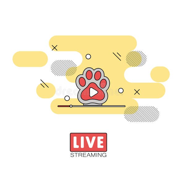 Live que fluye concepto ilustración del vector. Ilustración de mascota - 90488892