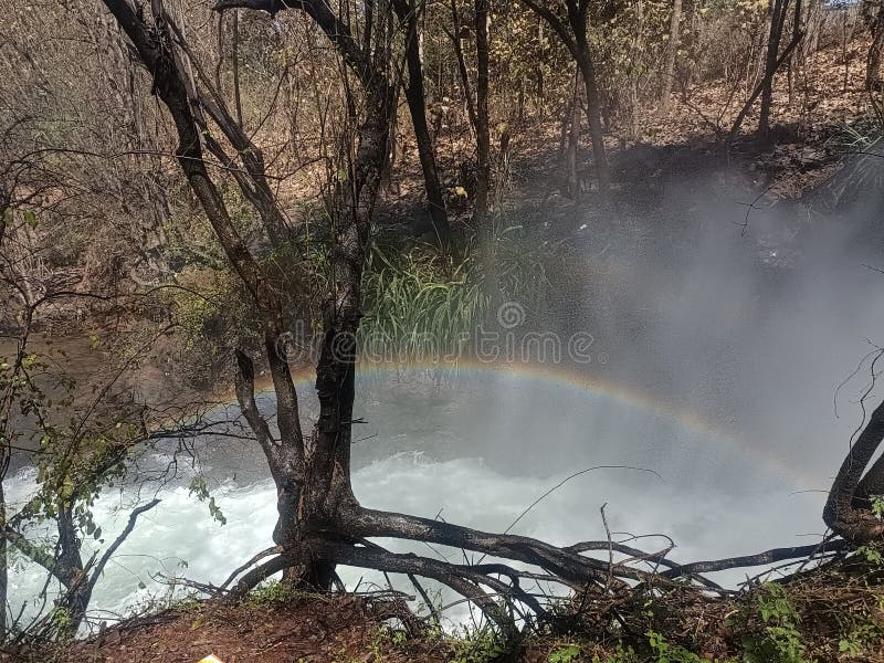 Live Rainbow ???? Water Fall Stock Image - Image of rainbow, water ...