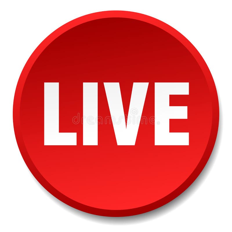 Live red round button stock illustration. Illustration of round - 102156705