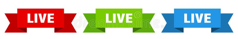 Live Ribbon. Live Isolated Paper Sign. Banner Stock Vector ...
