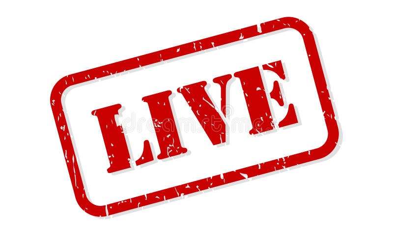 Live Rubber Stamp Vector stock vector. Illustration of design - 175324146