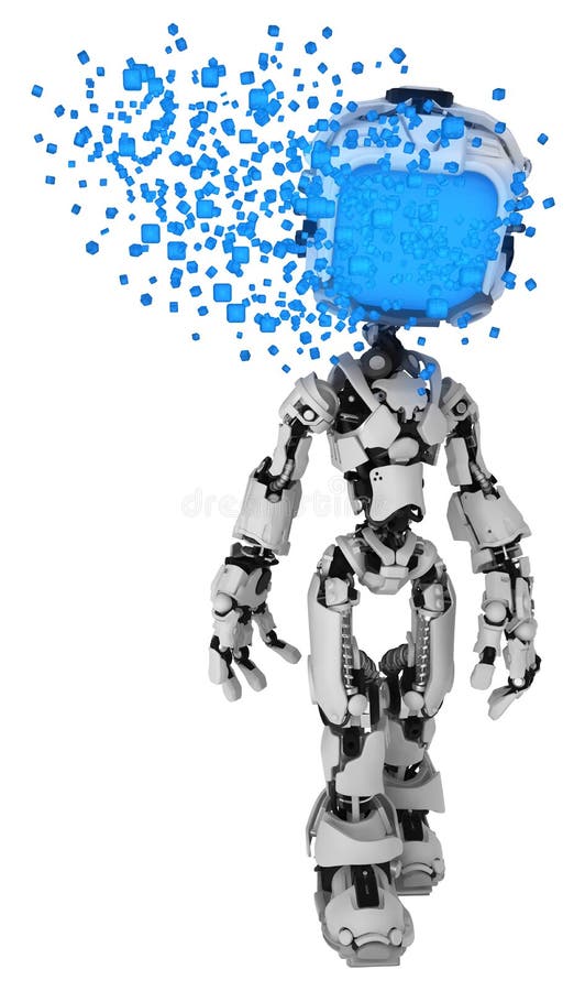 Live Screen Robot, Data Trace Stock Illustration - Illustration of ...
