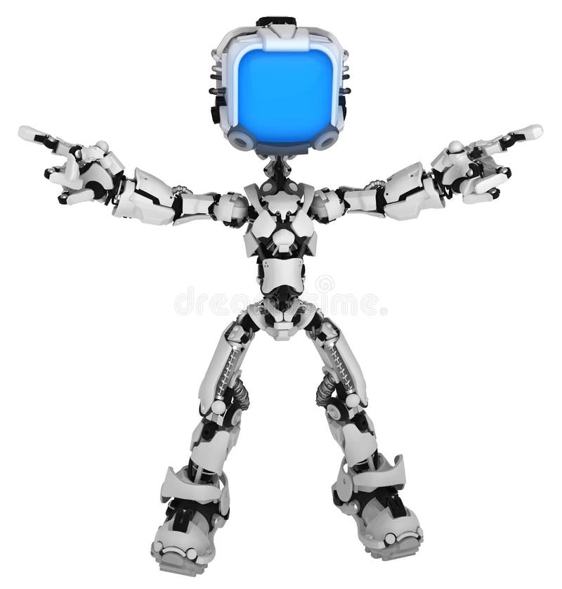 Live Screen Robot, Arrows Color Stock Illustration - Illustration of ...