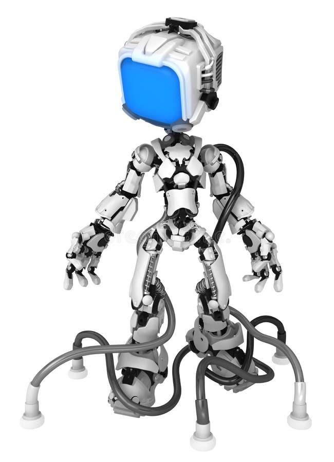 Wired Robot human stock illustration. Illustration of cyborg - 22419288