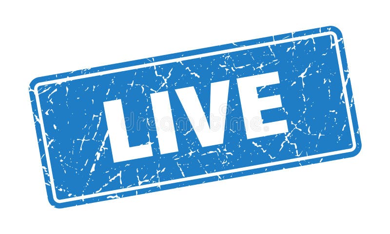 Live Sign. Live Grunge Stamp Stock Vector - Illustration of vignette ...