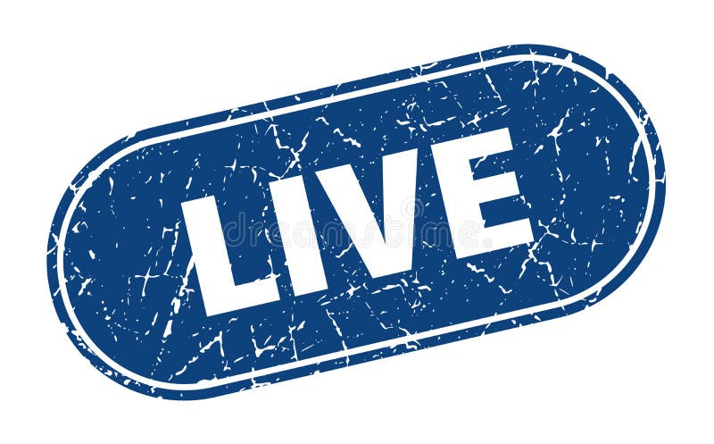 Live Sign. Live Grunge Stamp Stock Vector - Illustration of label ...
