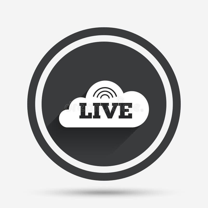 Live Sign Icon. on Air Stream Symbol Stock Vector - Illustration of ...