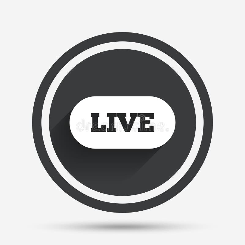 Live Sign Icon. on Air Stream Symbol Stock Vector - Illustration of ...
