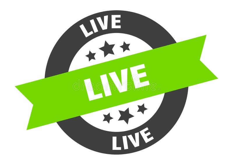 Live sign stock vector. Illustration of vector, label - 160386429